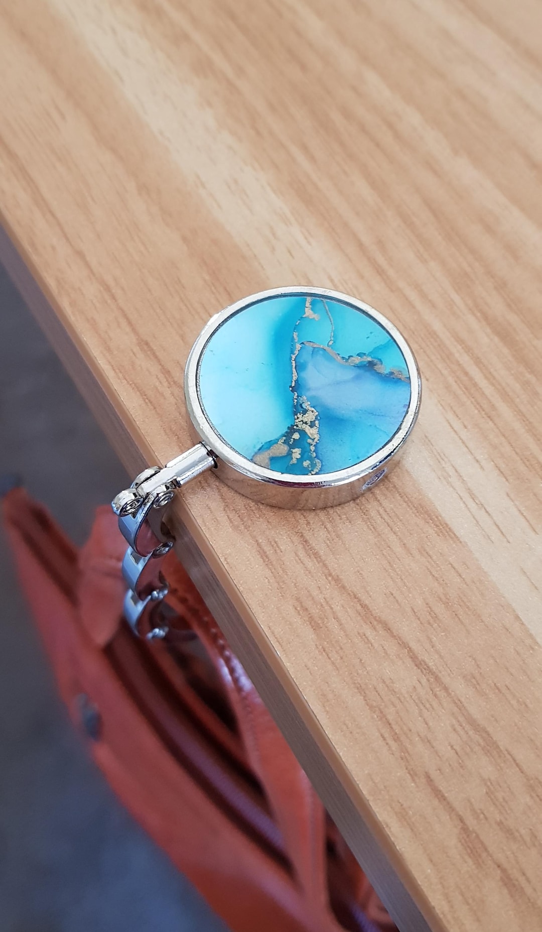 Handmade Resin Handbag Hook: Abstract Art Deco Zinc Alloy, Foldable ...