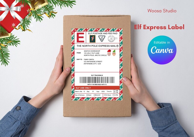 Bundle Personalized Elf Letter Elf Poem Santa Letter Elf Mail Label Elf ...
