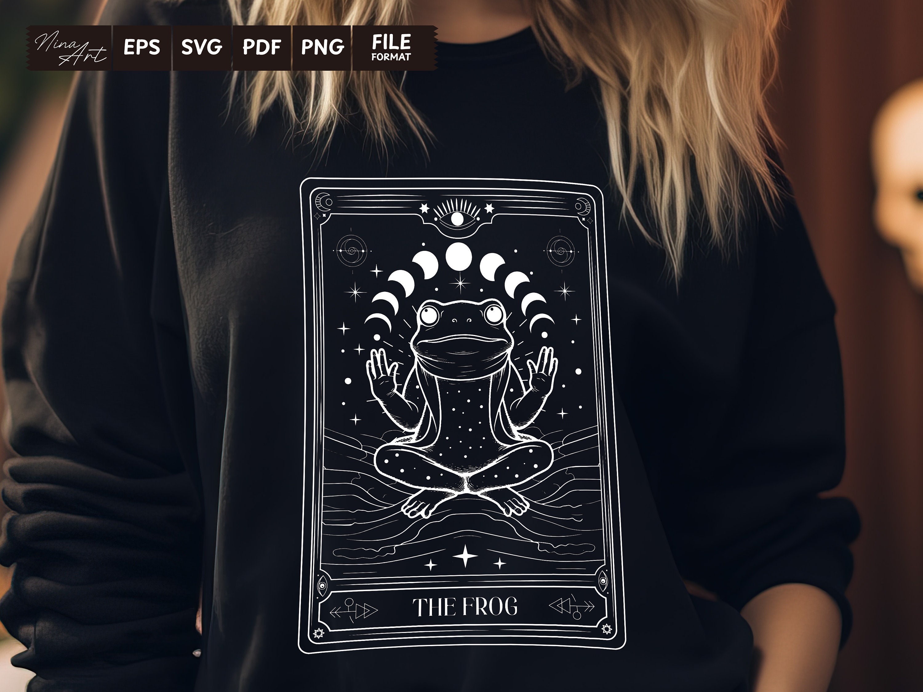 The Magic Frog Tarot SVG, the Frog Svg, Frog Tarot Svg, Tarot Card Svg ...