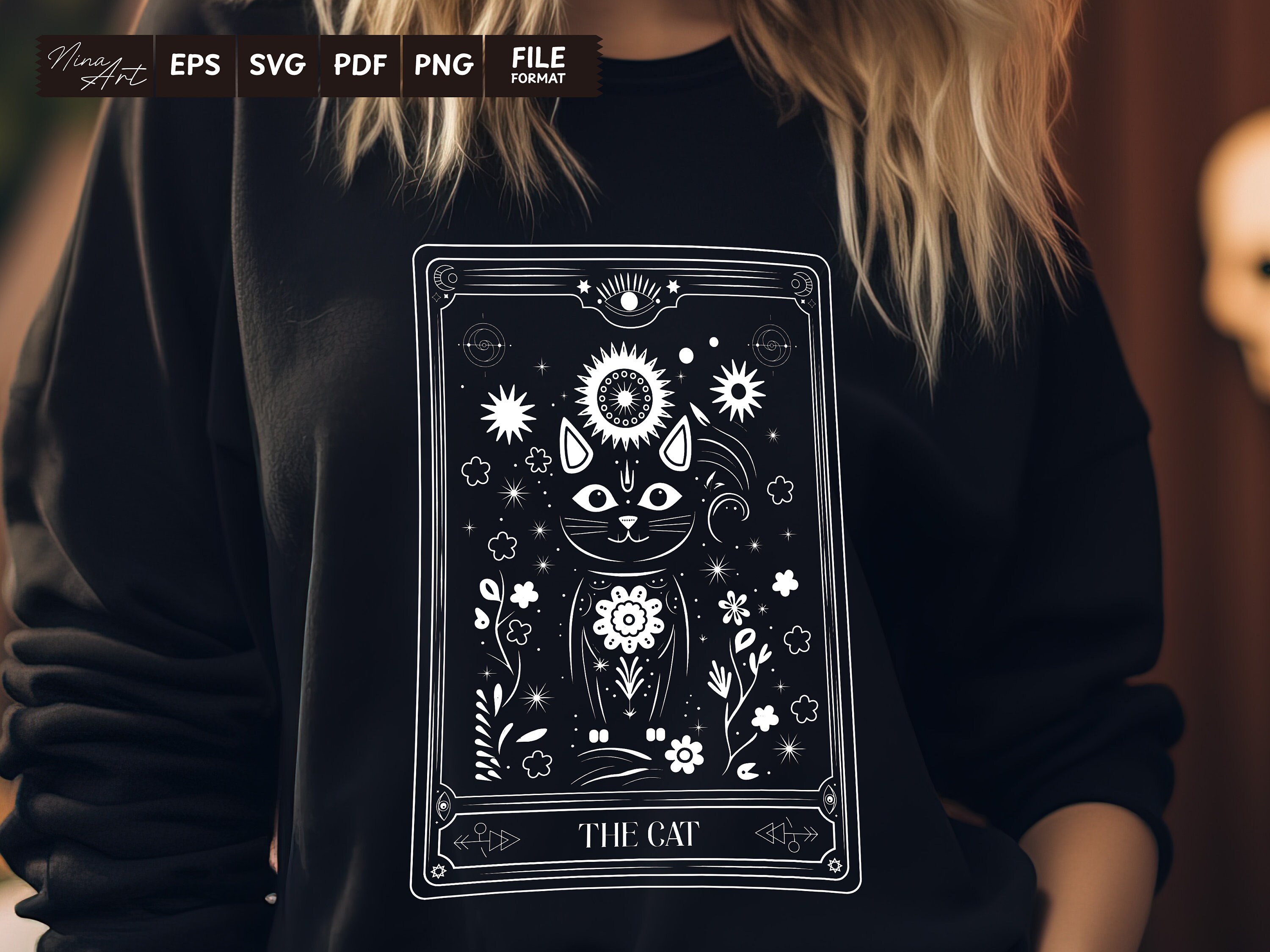 The Cat Tarot Cards SVG, Cat Lover Svg, Cat Tarot Svg, Tarot Card Svg ...