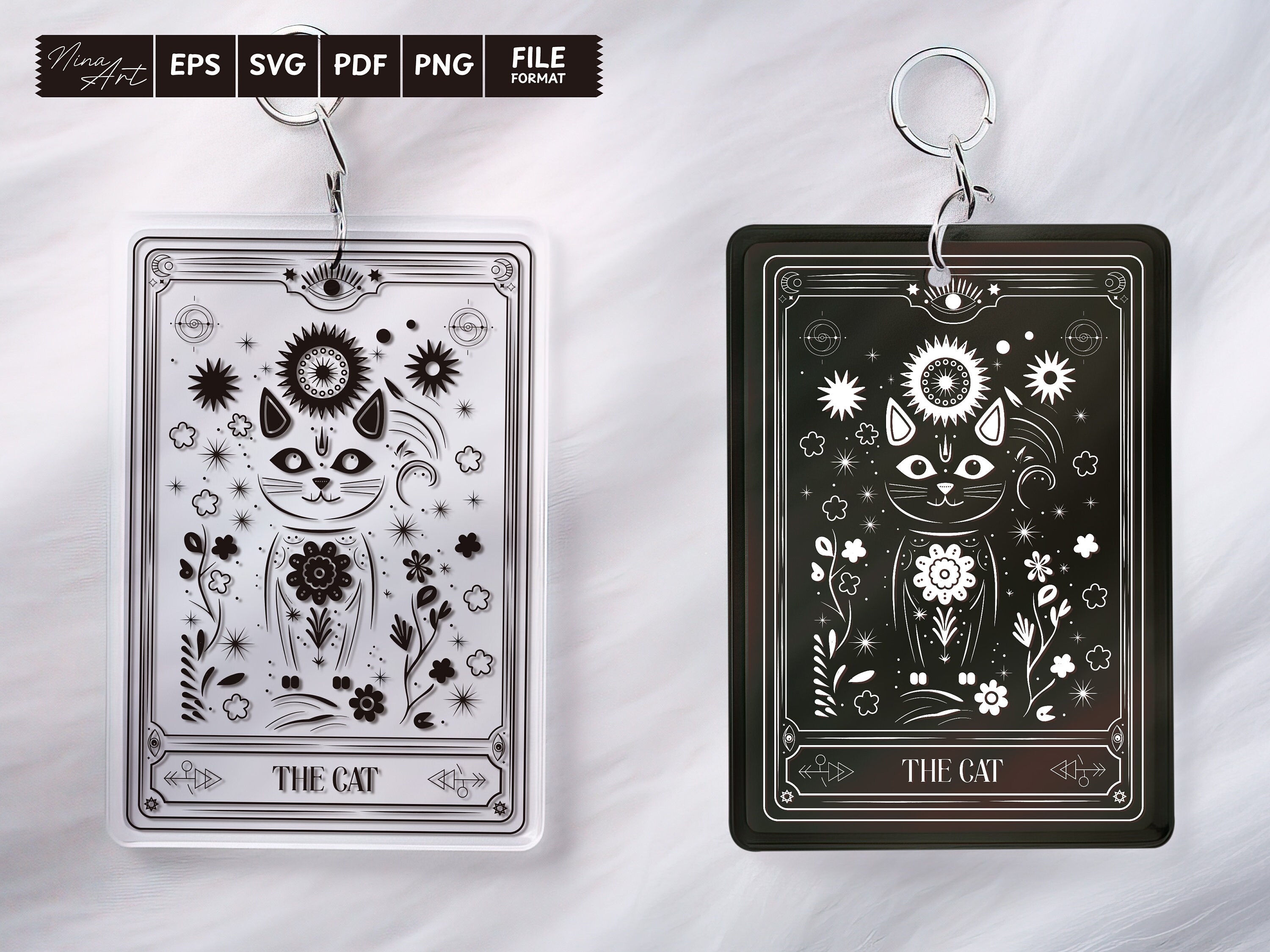 The Cat Tarot Cards SVG, Cat Lover Svg, Cat Tarot Svg, Tarot Card Svg ...