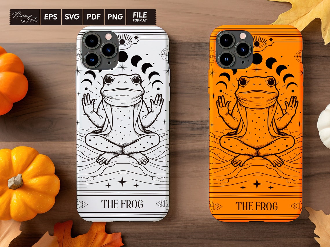 The Magic Frog Tarot SVG, the Frog Svg, Frog Tarot Svg, Tarot Card Svg ...