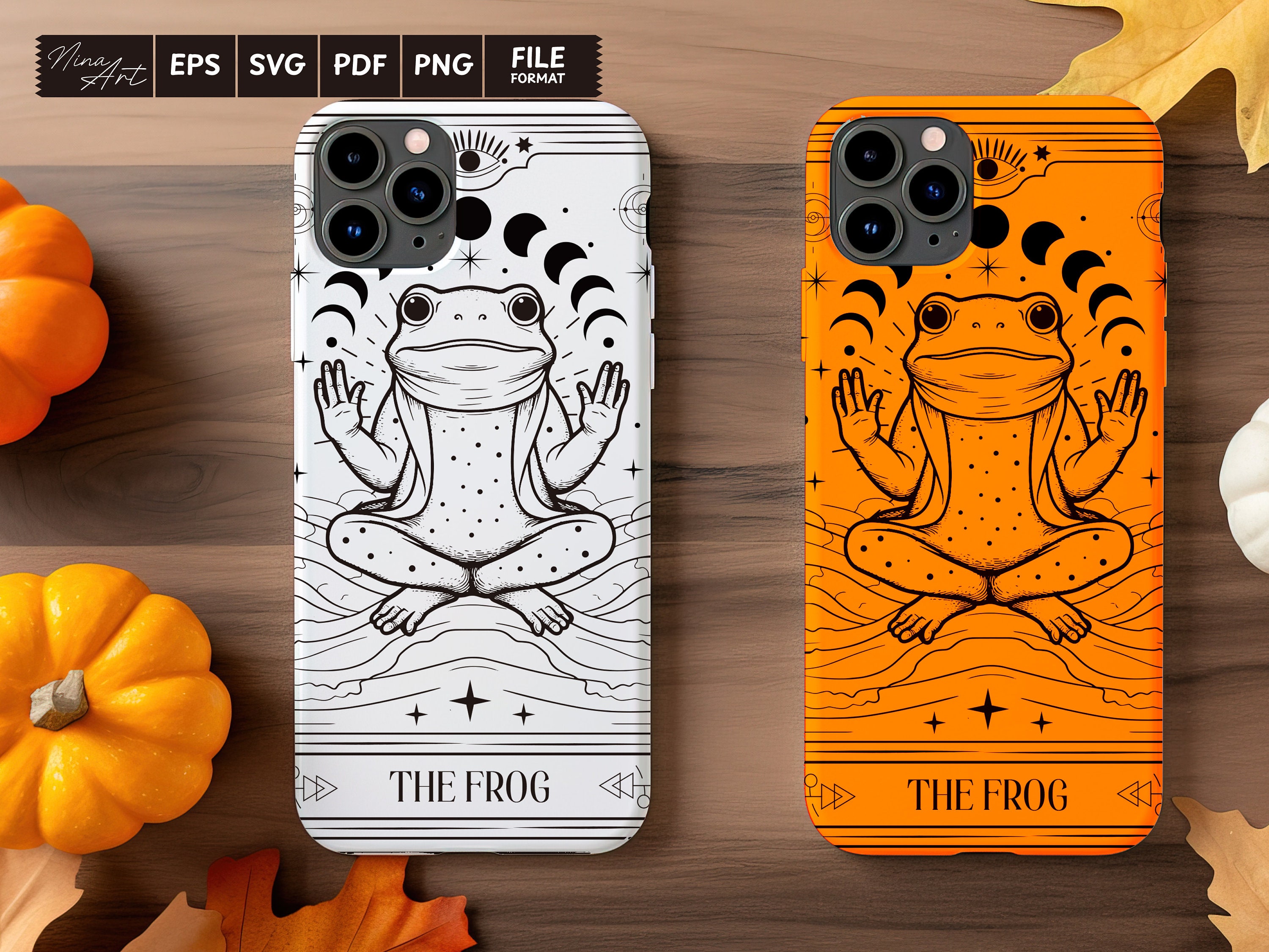 The Magic Frog Tarot SVG, the Frog Svg, Frog Tarot Svg, Tarot Card Svg ...