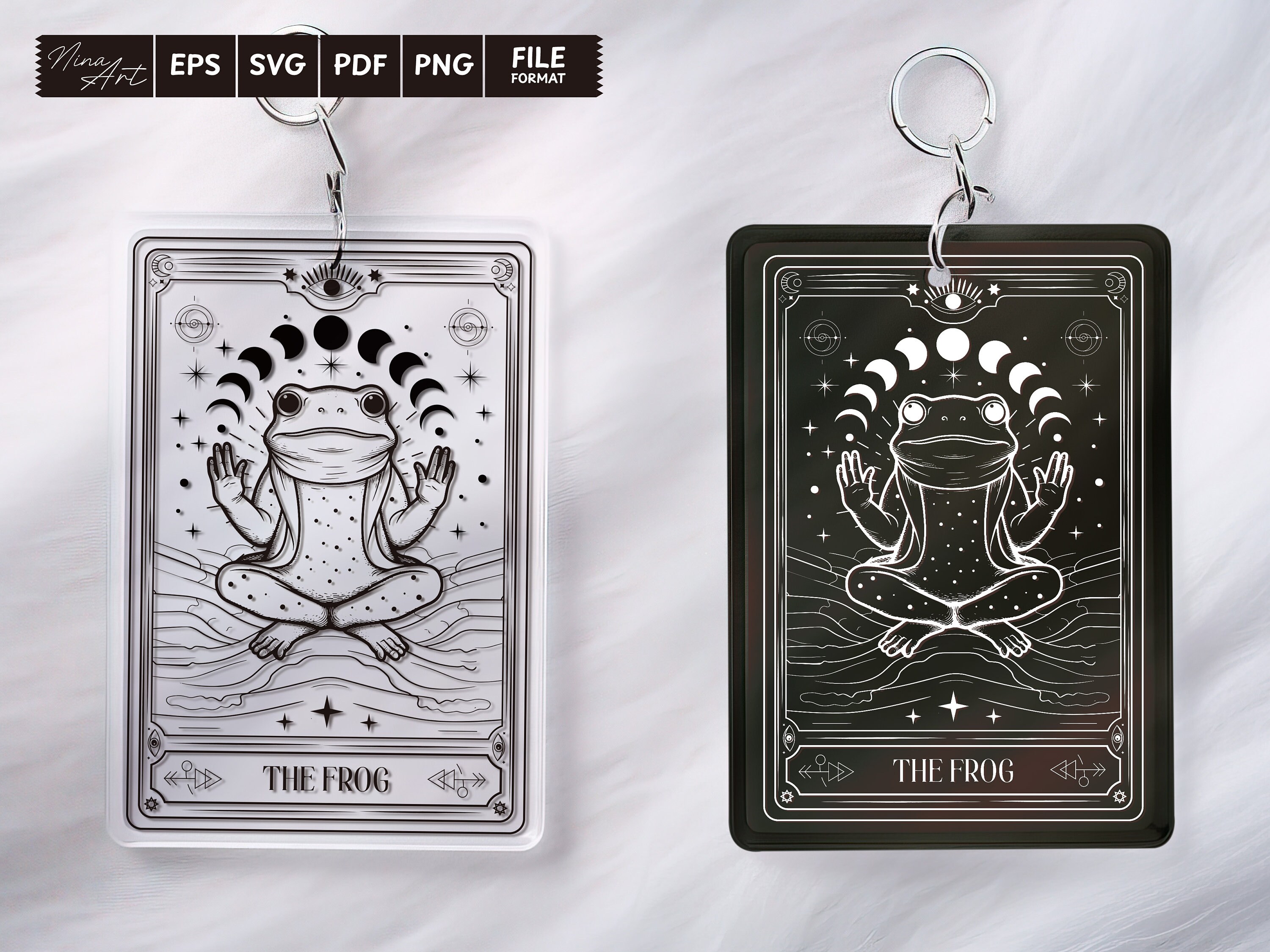 The Magic Frog Tarot SVG, the Frog Svg, Frog Tarot Svg, Tarot Card Svg ...