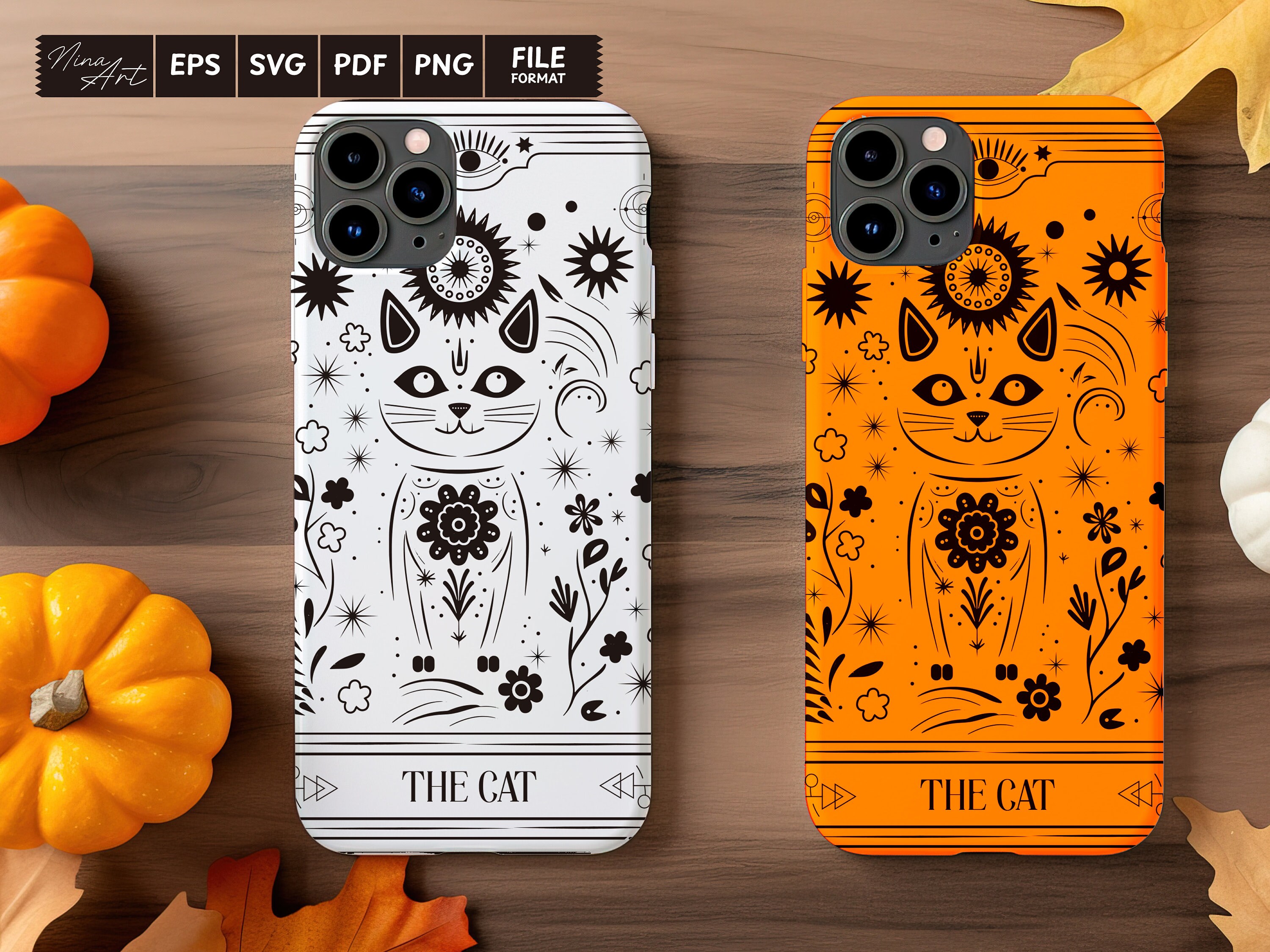 The Cat Tarot Cards SVG, Cat Lover Svg, Cat Tarot Svg, Tarot Card Svg ...