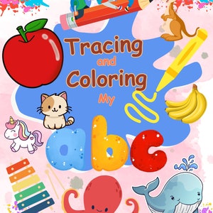 Tracing and Coloring Book - Alphabets - Etsy