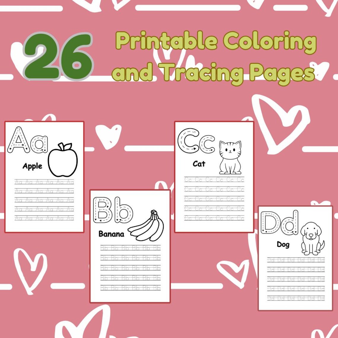 Tracing and Coloring Book - Alphabets - Etsy