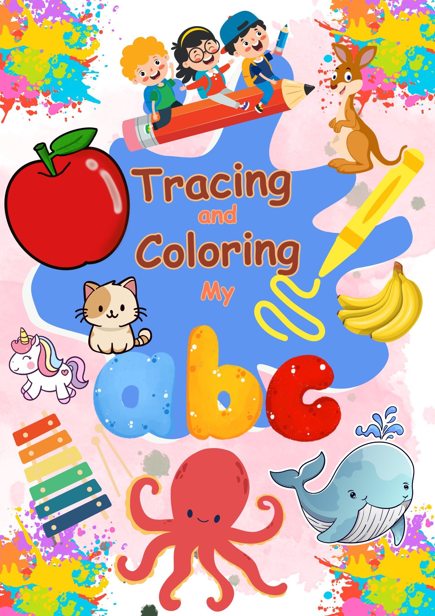 Tracing and Coloring Book - Alphabets - Etsy