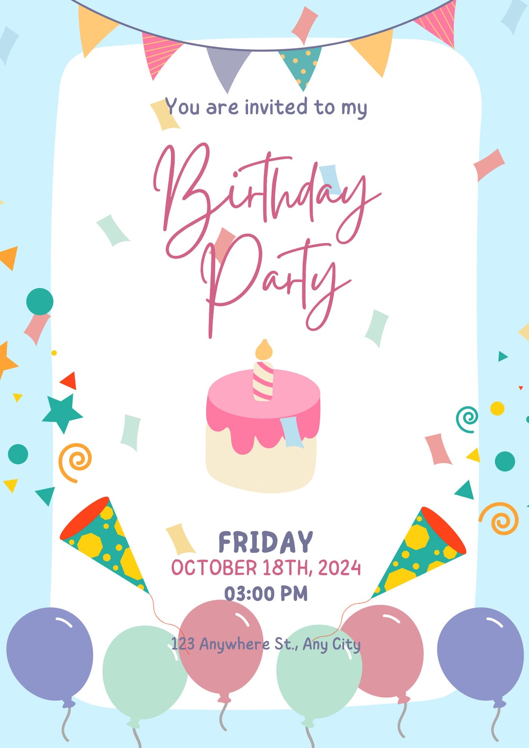 Customizable Birthday Invitation - Etsy