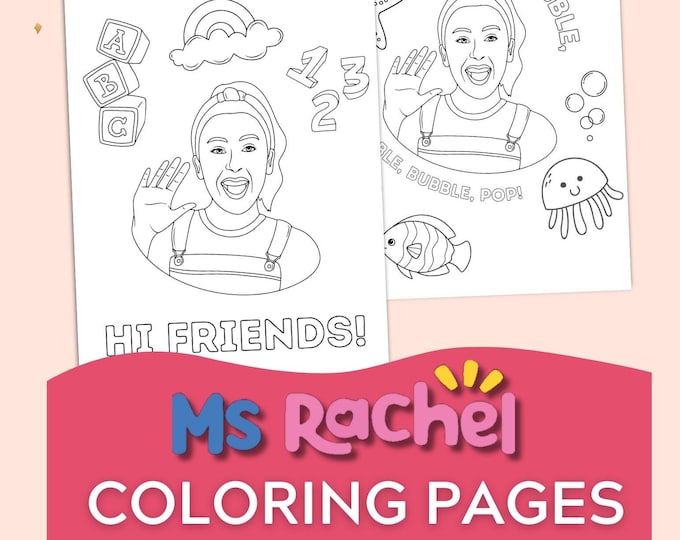 Ms Rachel Coloring Pages (3 Pack) - DIGITAL DOWNLOAD - Etsy