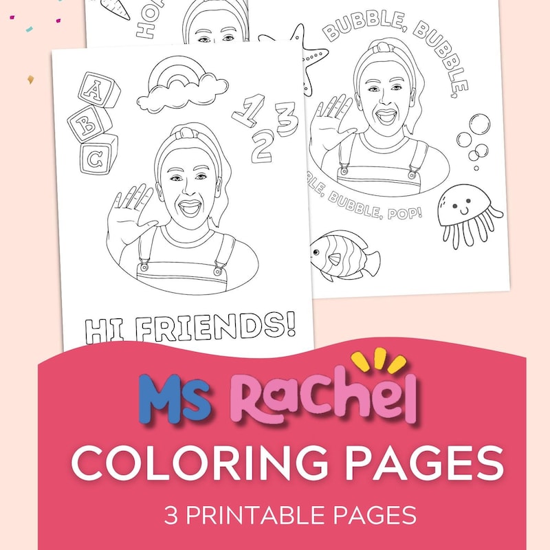 Ms Rachel Coloring Pages - Etsy