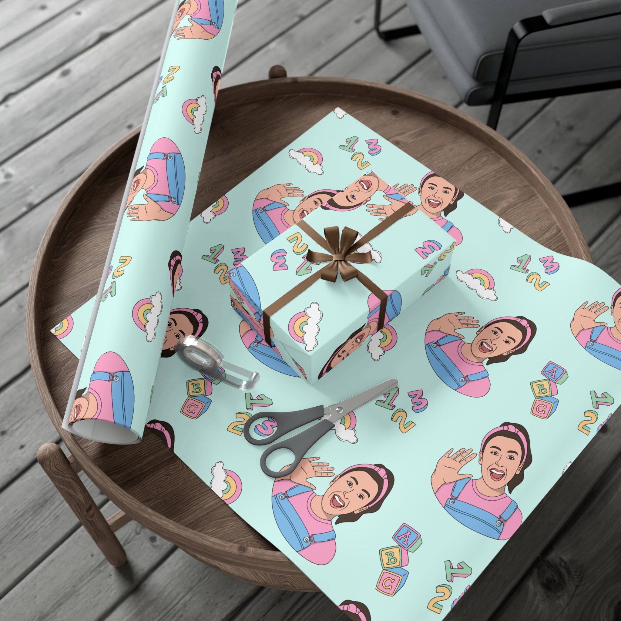 Ms Rachel Gift Wrap, Ms Rachel Wrapping Paper, Ms Rachel Birthday, Kids ...