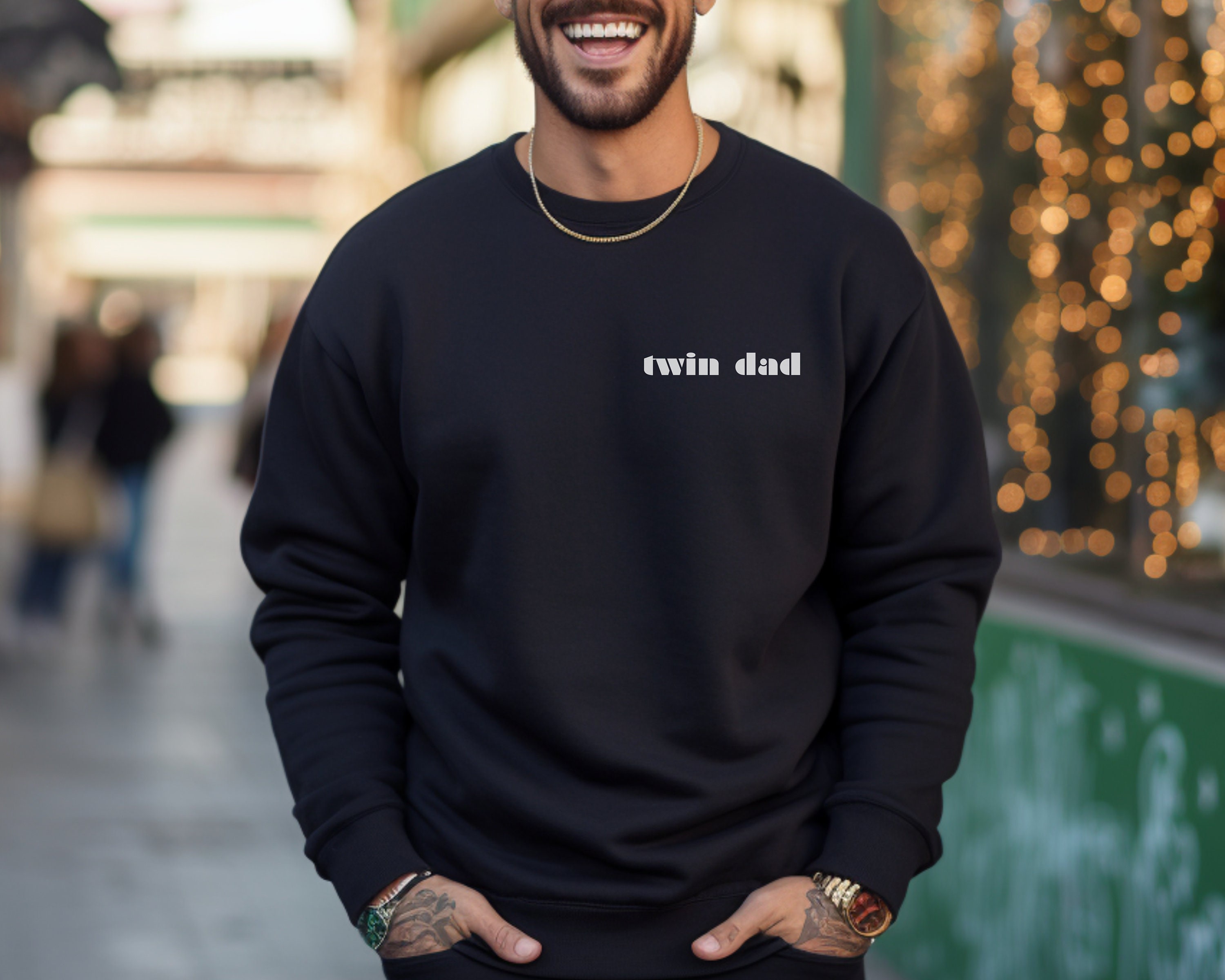 Twin Dad Crewneck Sweatshirt, Twin Dad Gift, Retro Dad Gift, Dad ...