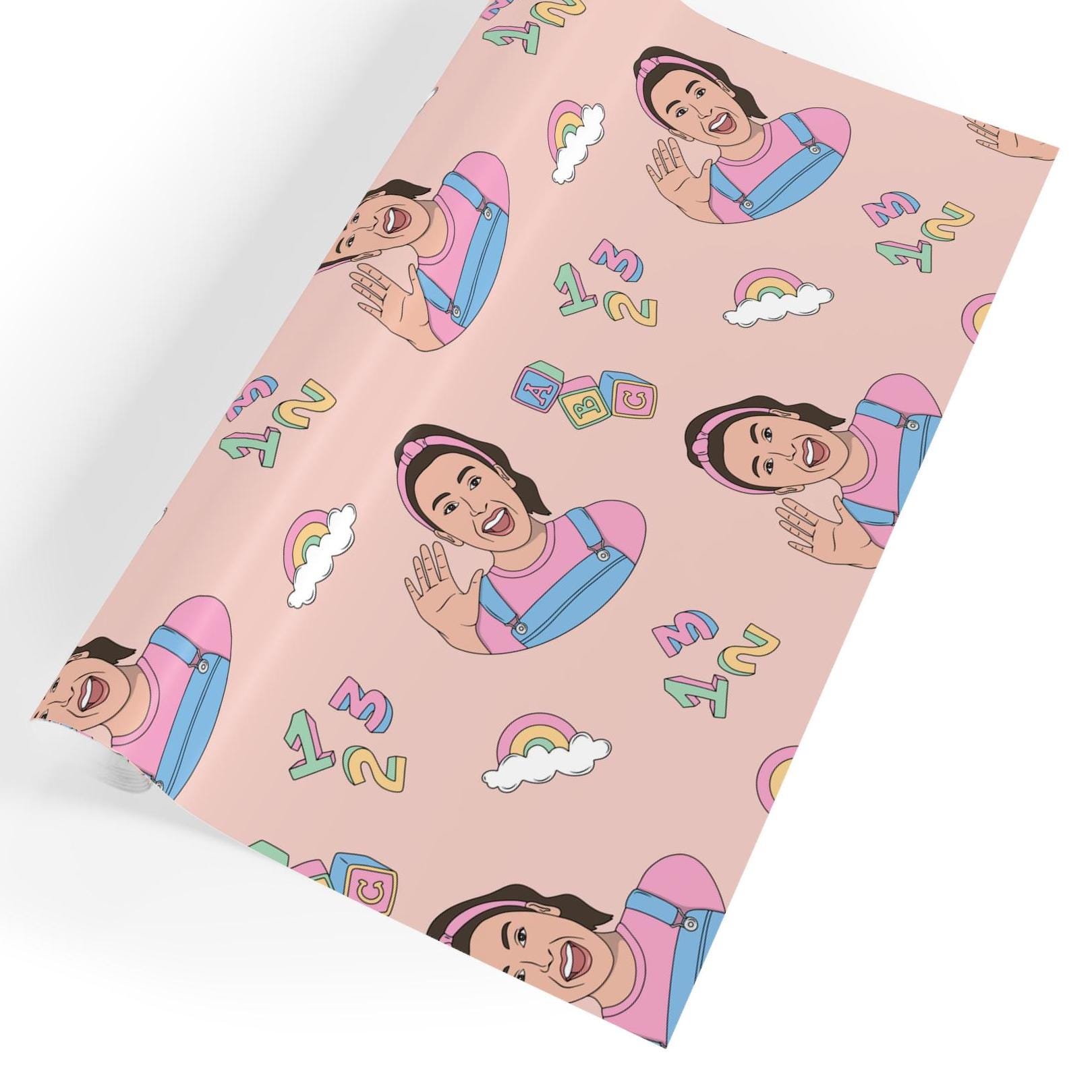 Ms. Rachel Wrapping Paper, Satin Gift Wrap, Custom Kids Wrapping Paper ...