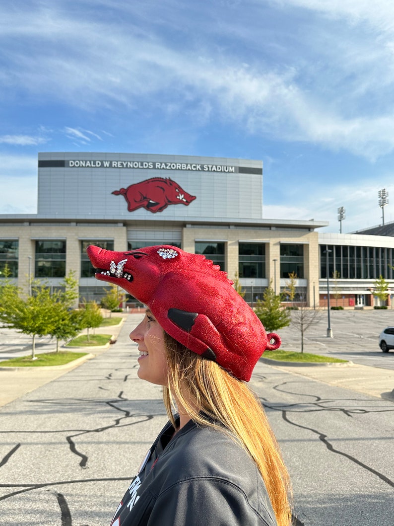 Glitter Hog Head Hat Razorback Blow Mold - Etsy