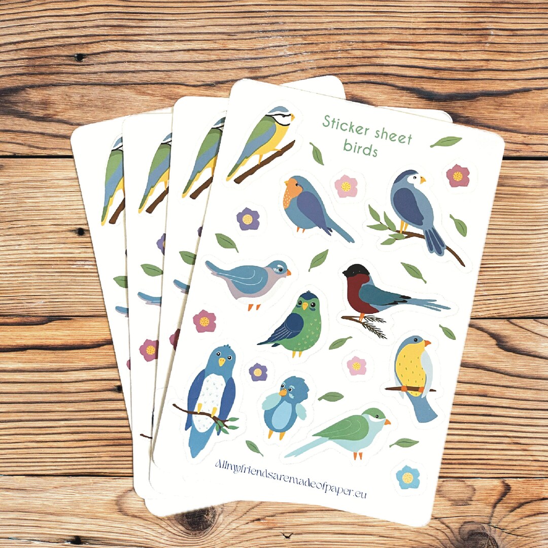Birds Sticker Sheet - Etsy