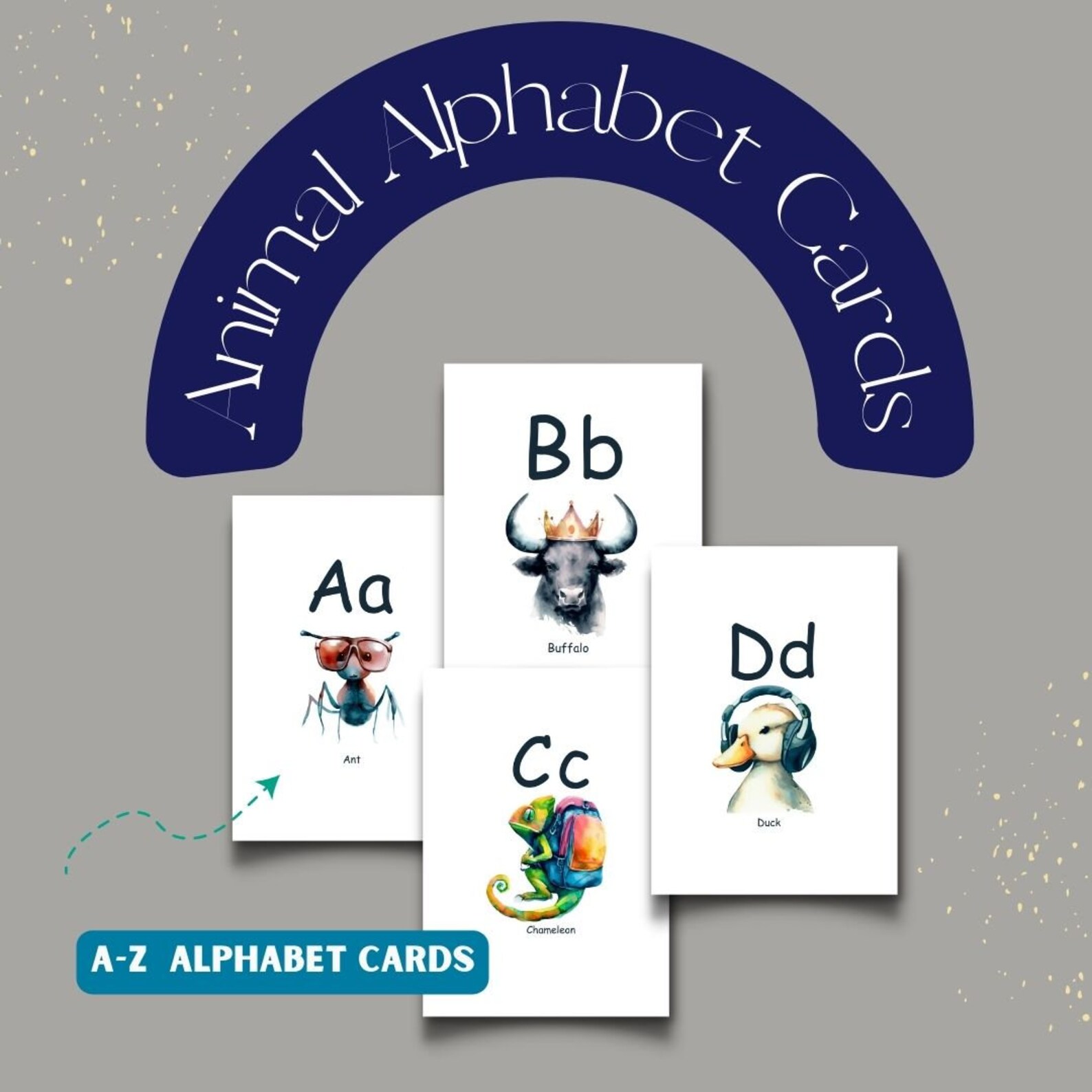 Printable Alphabet Cards / Animal Alphabet Cards / Printable - Etsy