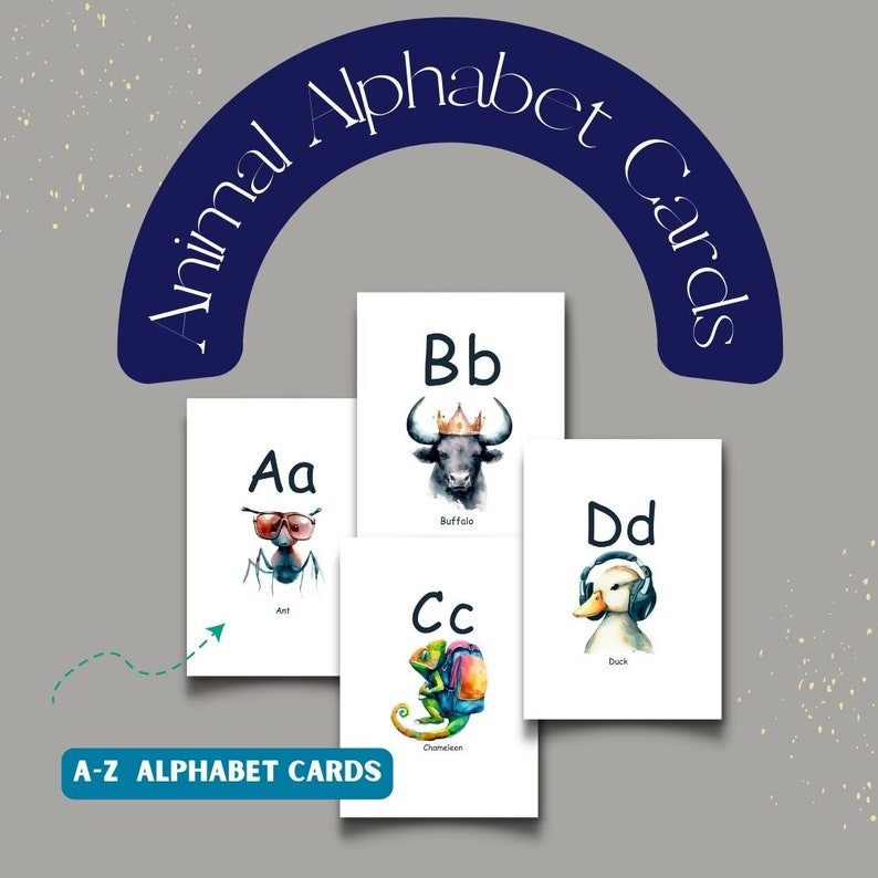 Printable Alphabet Cards / Animal Alphabet Cards / Printable - Etsy