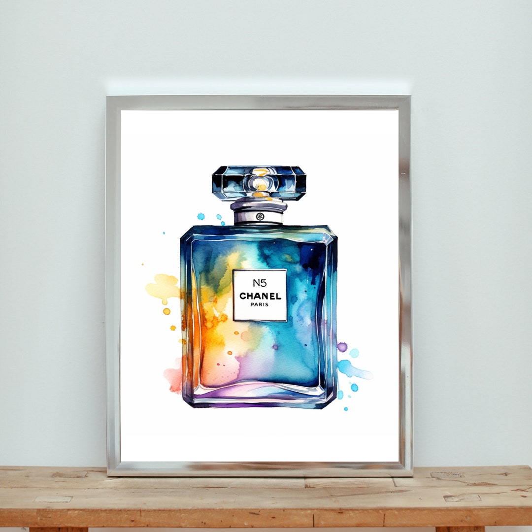 Chanel Inspired Perfume Bottle Poster Print / Aesthetic Furniture of ...