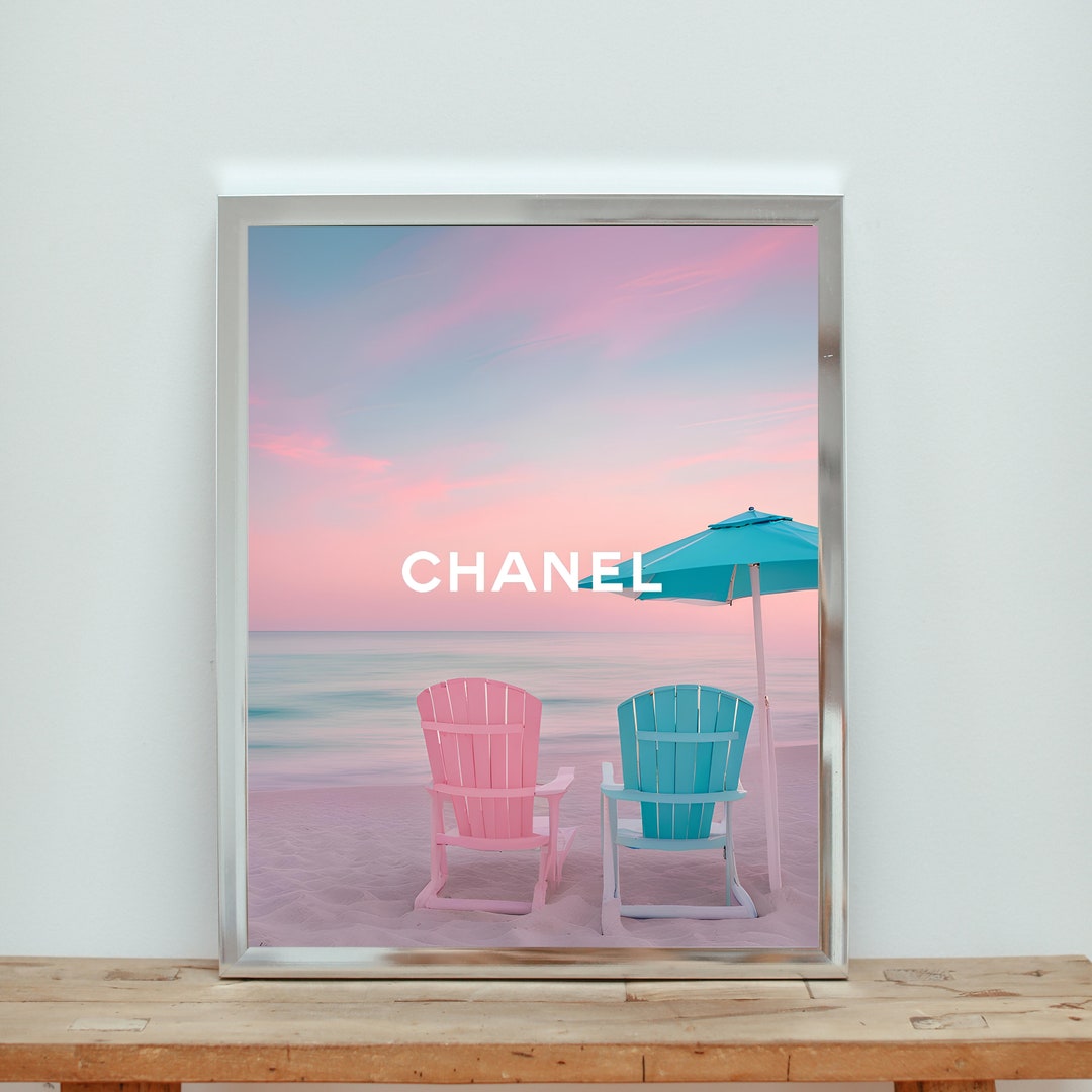 Chanel Sunset Beach Print / Aesthetic Furniture of the Apartment - Etsy