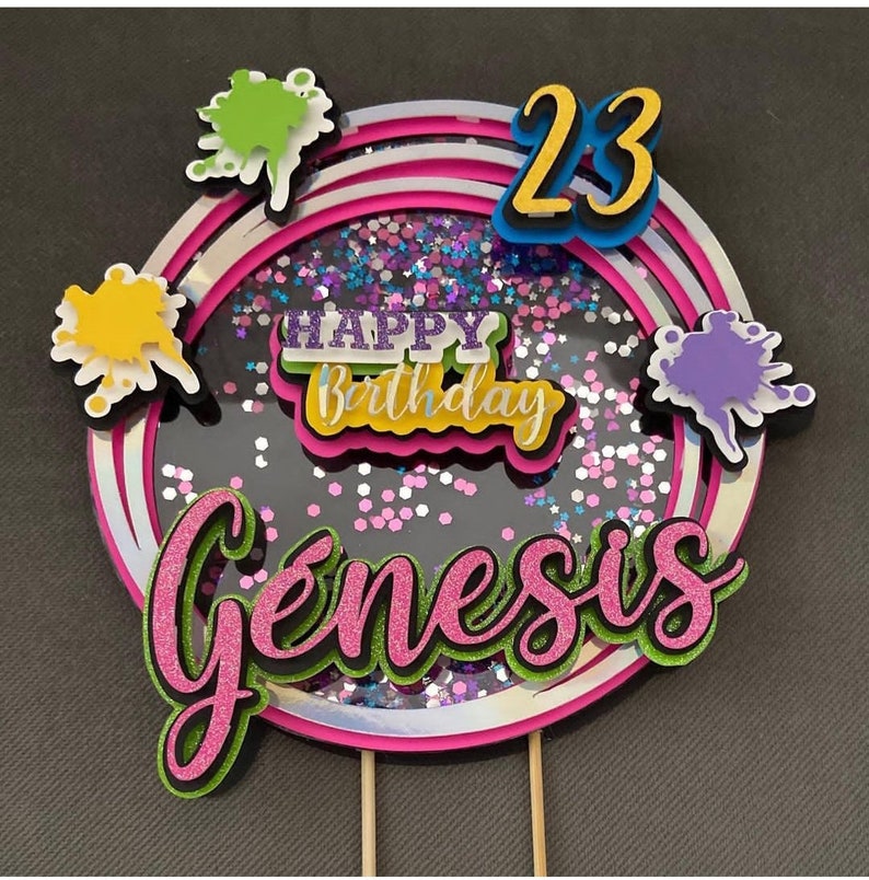 Paint Splatter Topper - Etsy