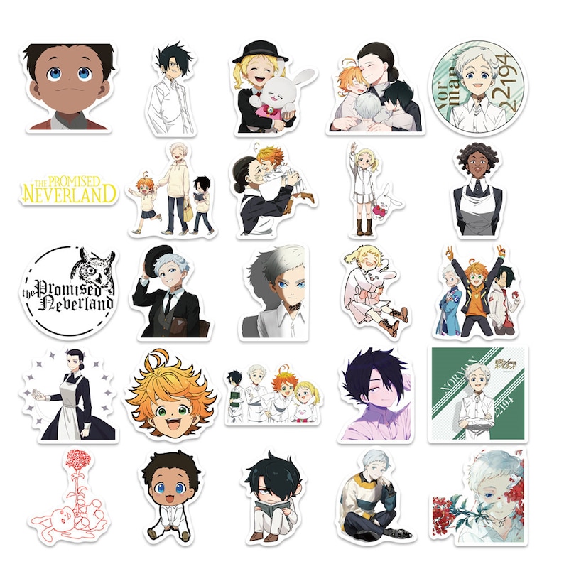 Pack of 50 the Promised Neverland 2 Stickers for Water Bottles Kids ...
