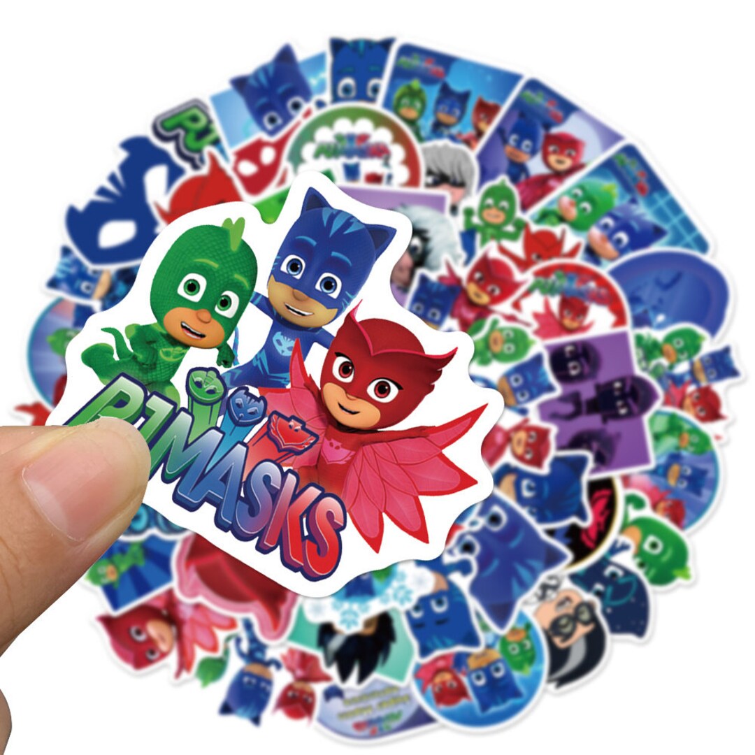Pack of 50 PJ Masks Stickers for Water Bottles Teens Bicycles Guitar ...