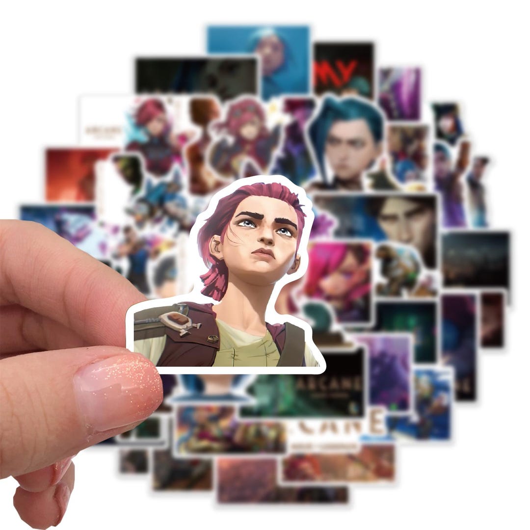Pack of 50pcs Arcane Stickers Pack 1 - League of Legends Inspired Vinyl ...