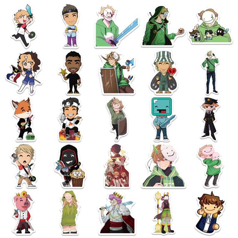 Pack of 50 Dream SMP Stickers Collection 2 for Water Bottles Teens ...