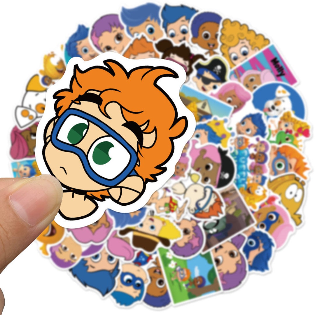 Pack of 50 Bubble Guppies Stickers Collection 1 for Water Bottles Kids ...