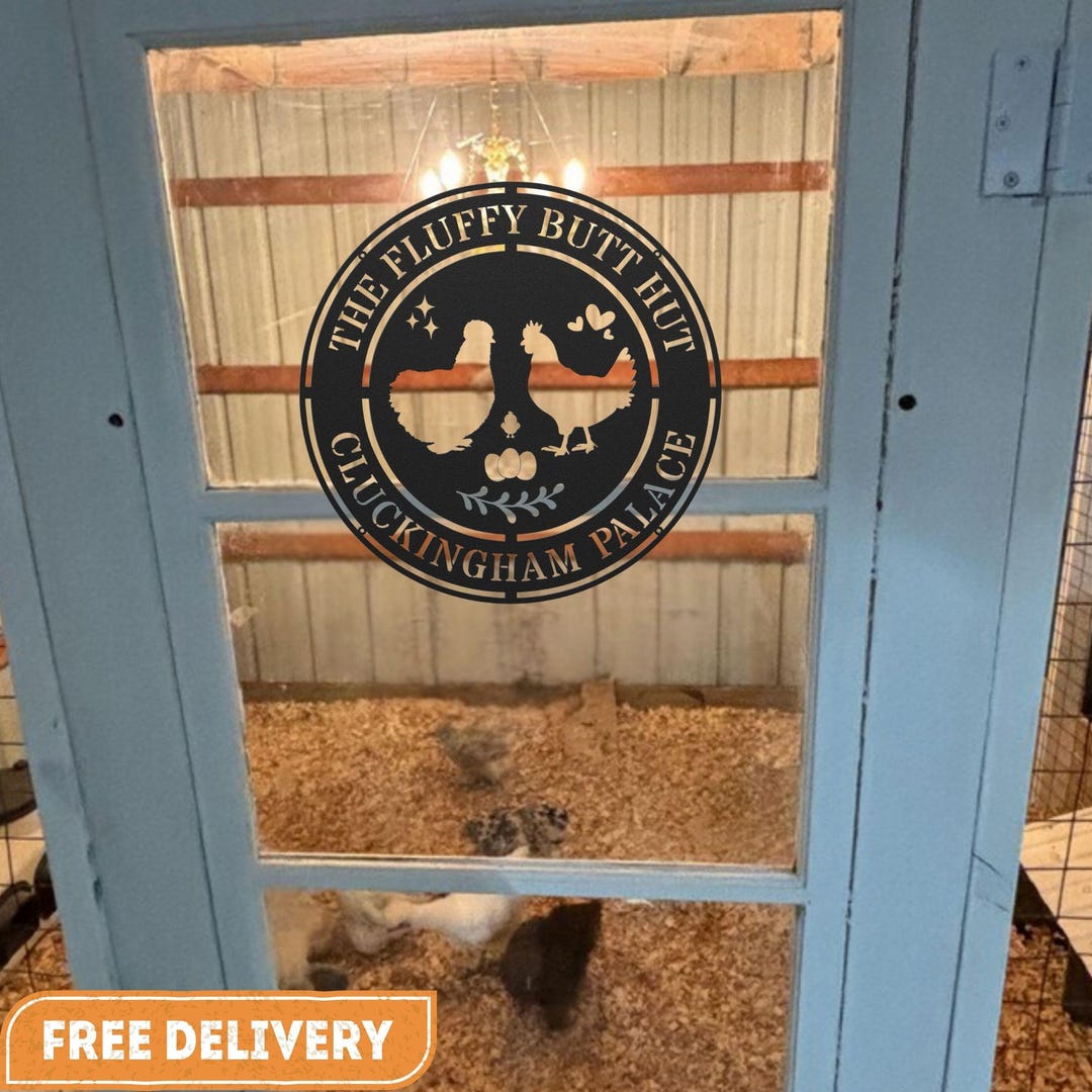 Cluckingham Palace - Custom Chicken Coop Sign, Eggs, Silkie, Chicks ...