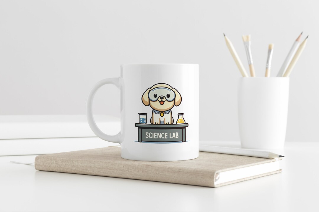 Science Lab Animal Pun Mug Cute Dog Chemistry Humour Science Lover Gift ...