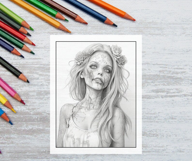 Halloween Horror Zombie Digital Art PDF Spooky Zombies Digital Instant ...