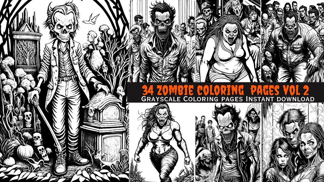 Horror Halloween Zombies Digital Art Spooky Zombie Vol 2 Horror Ghost ...