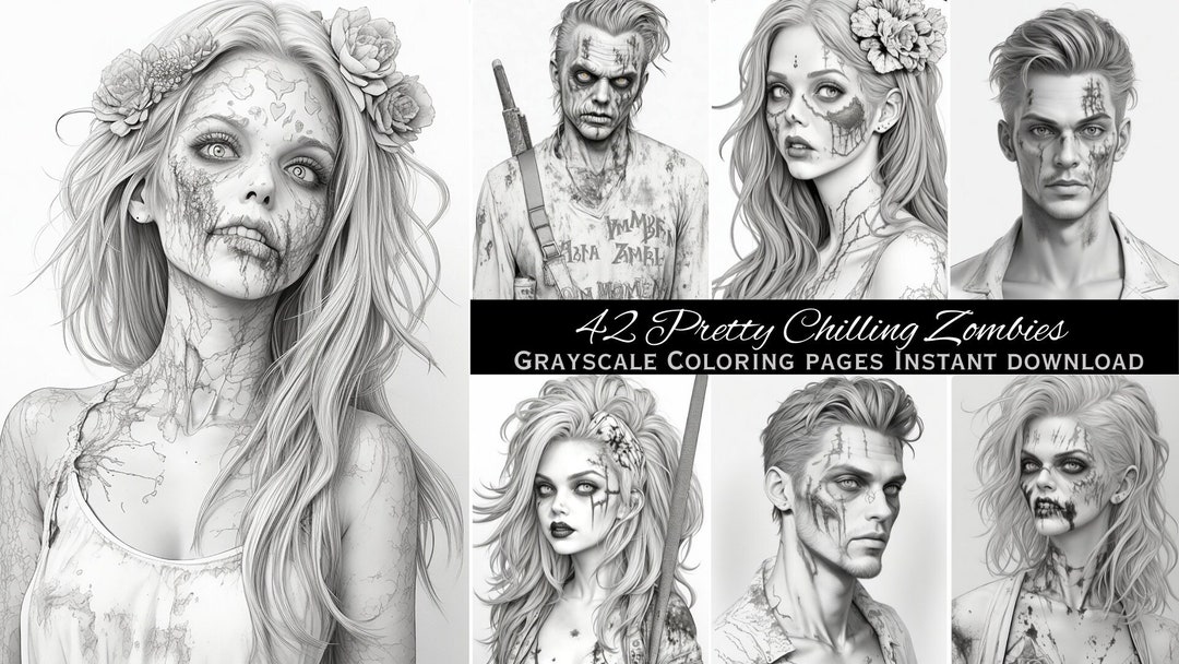 Halloween Horror Zombie Digital Art PDF Spooky Zombies Digital Instant ...