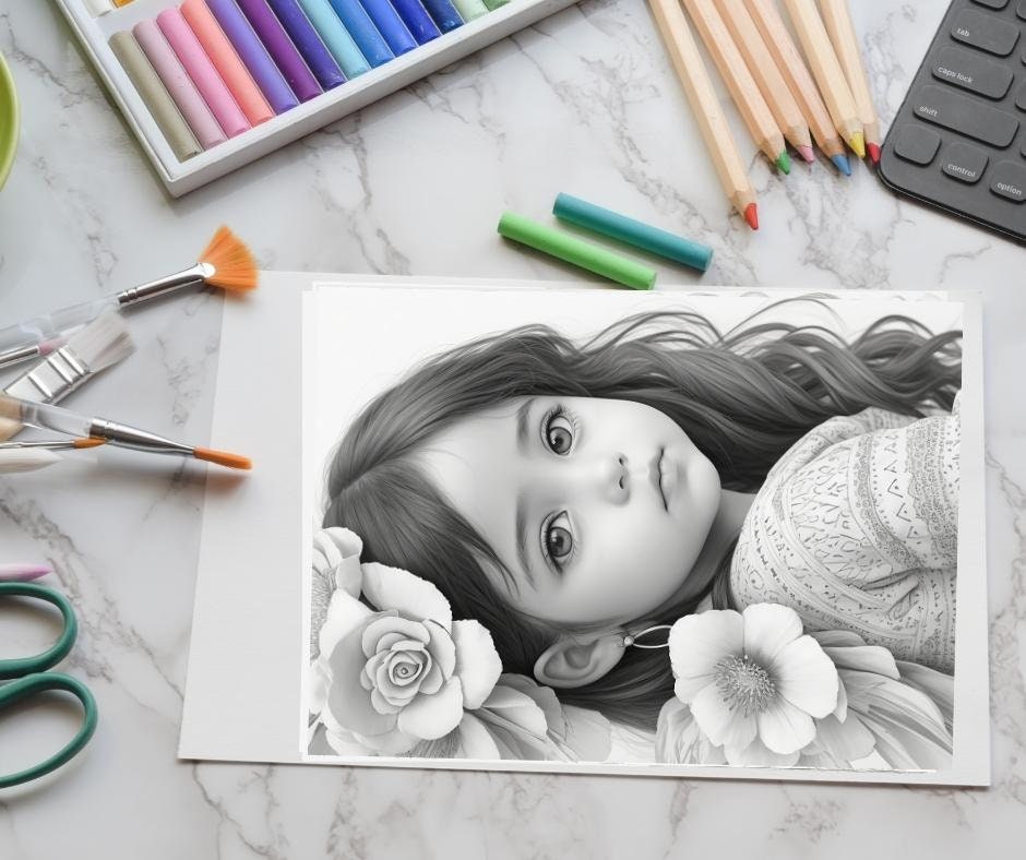 Digital Printable Art Cute Kids Coloring Book Pages Instant Download ...