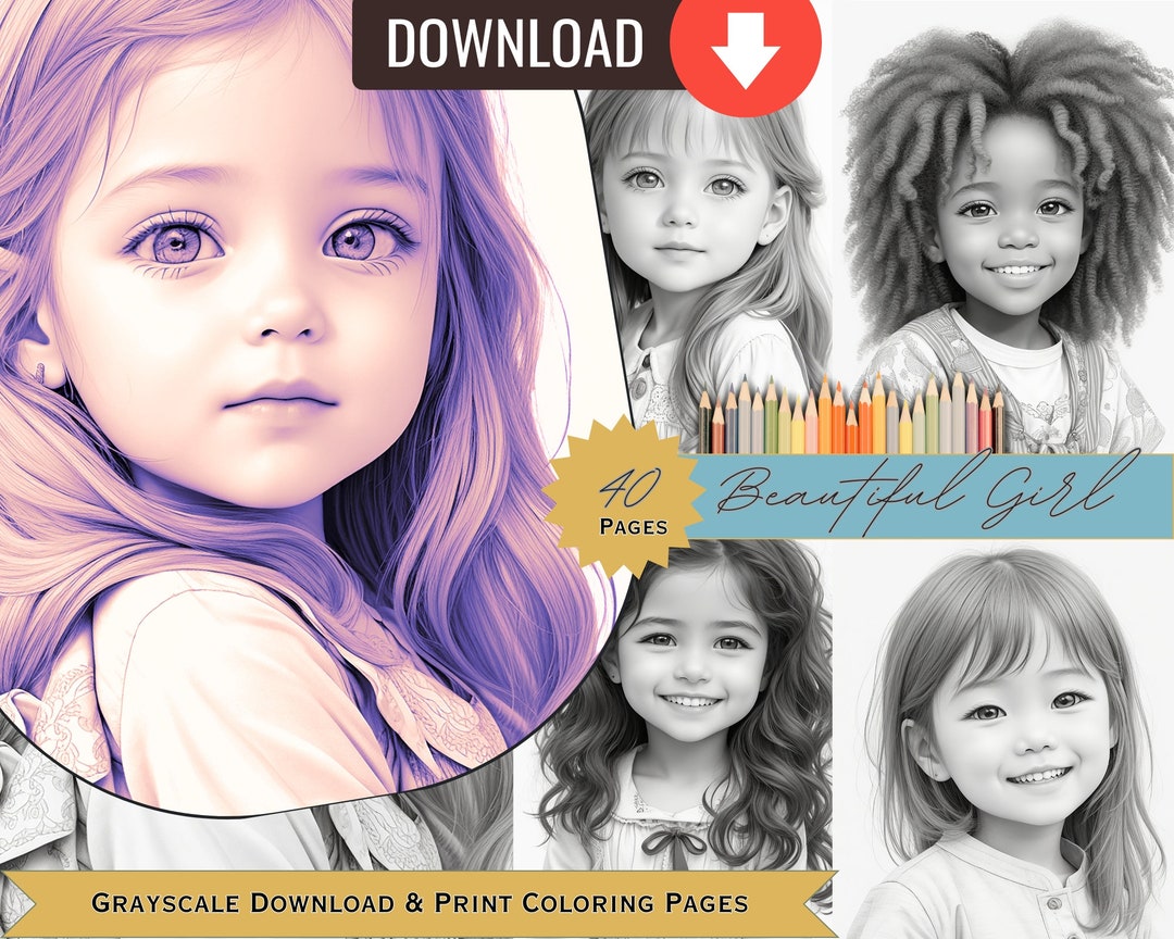 Digital Printable Art Cute Kids Coloring Book Pages Instant Download ...