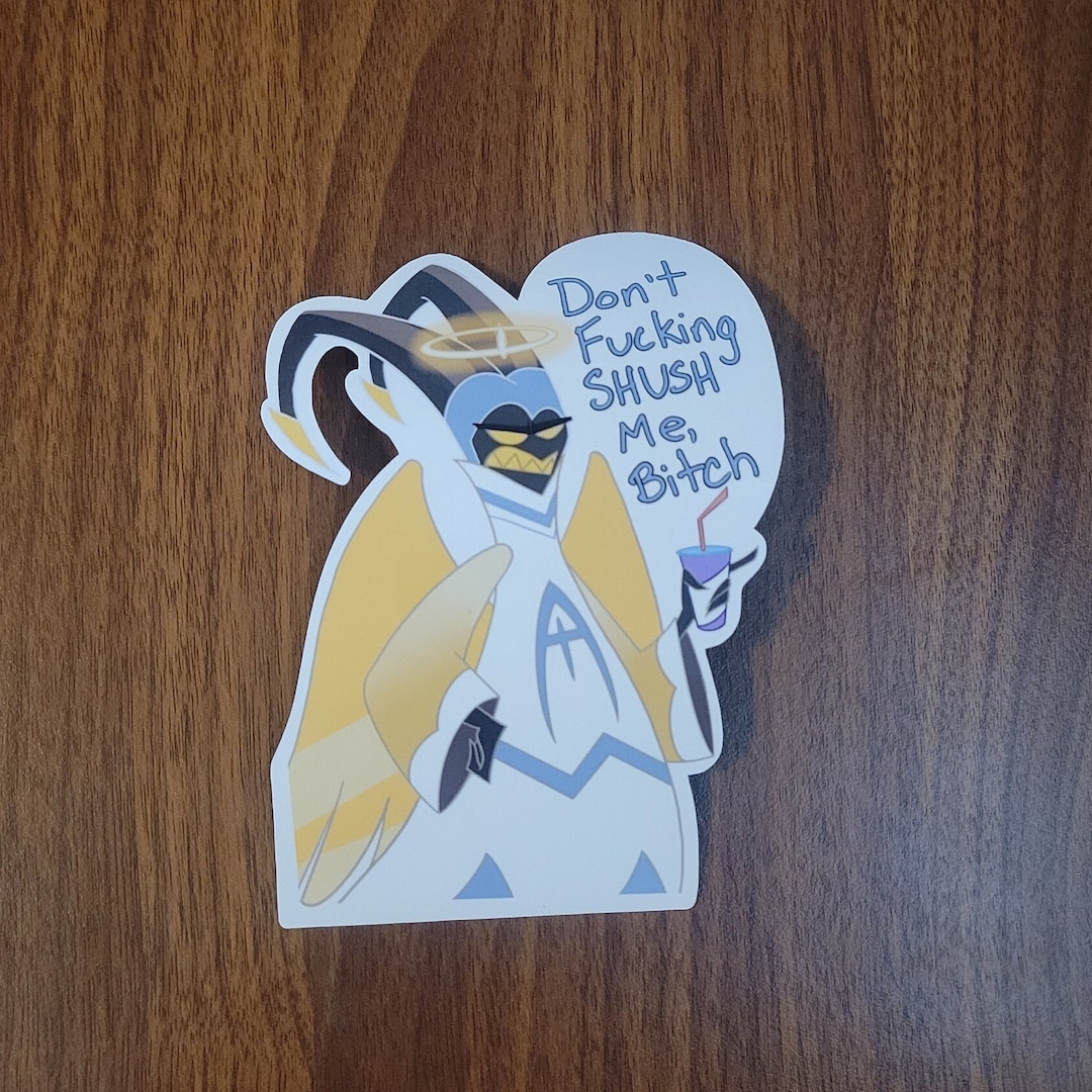 Don't Shush Me Adam Sticker | Hazbin Hotel Sticker | Gloss Sticker ...