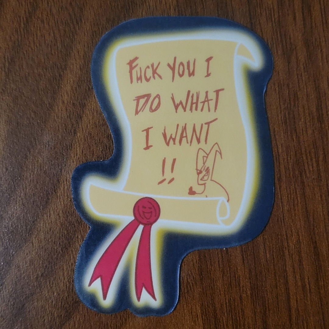 I Do What I Want Adam Sticker | Hazbin Hotel Sticker | Gloss Sticker ...