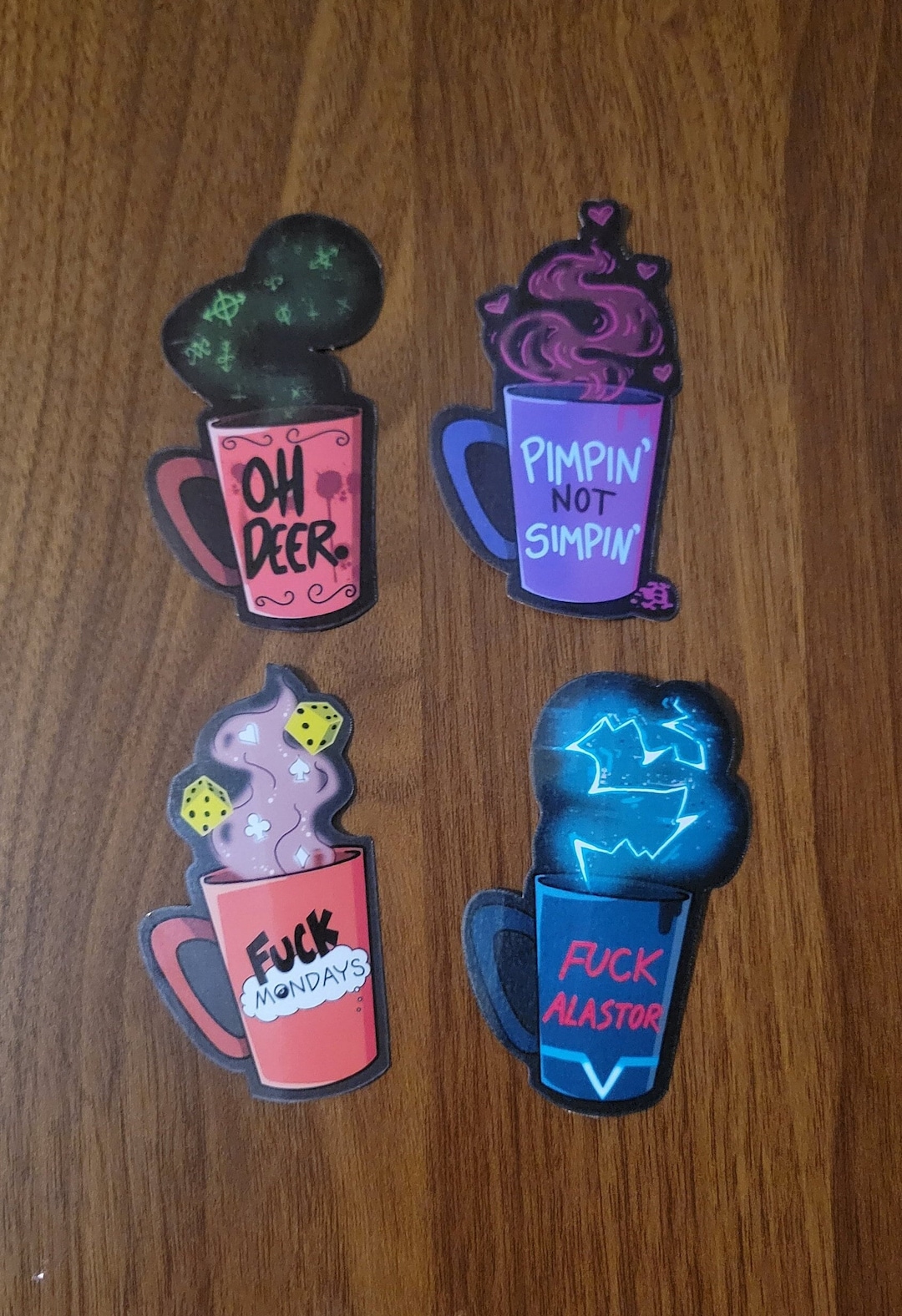 Hazbin Hotel Mugs Stickers Hazbin Hotel Sticker Gloss Sticker Alastor ...