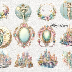 Fairy Magical Watercolor Clipart, Whimsical Fantasy Art, Enchanting ...