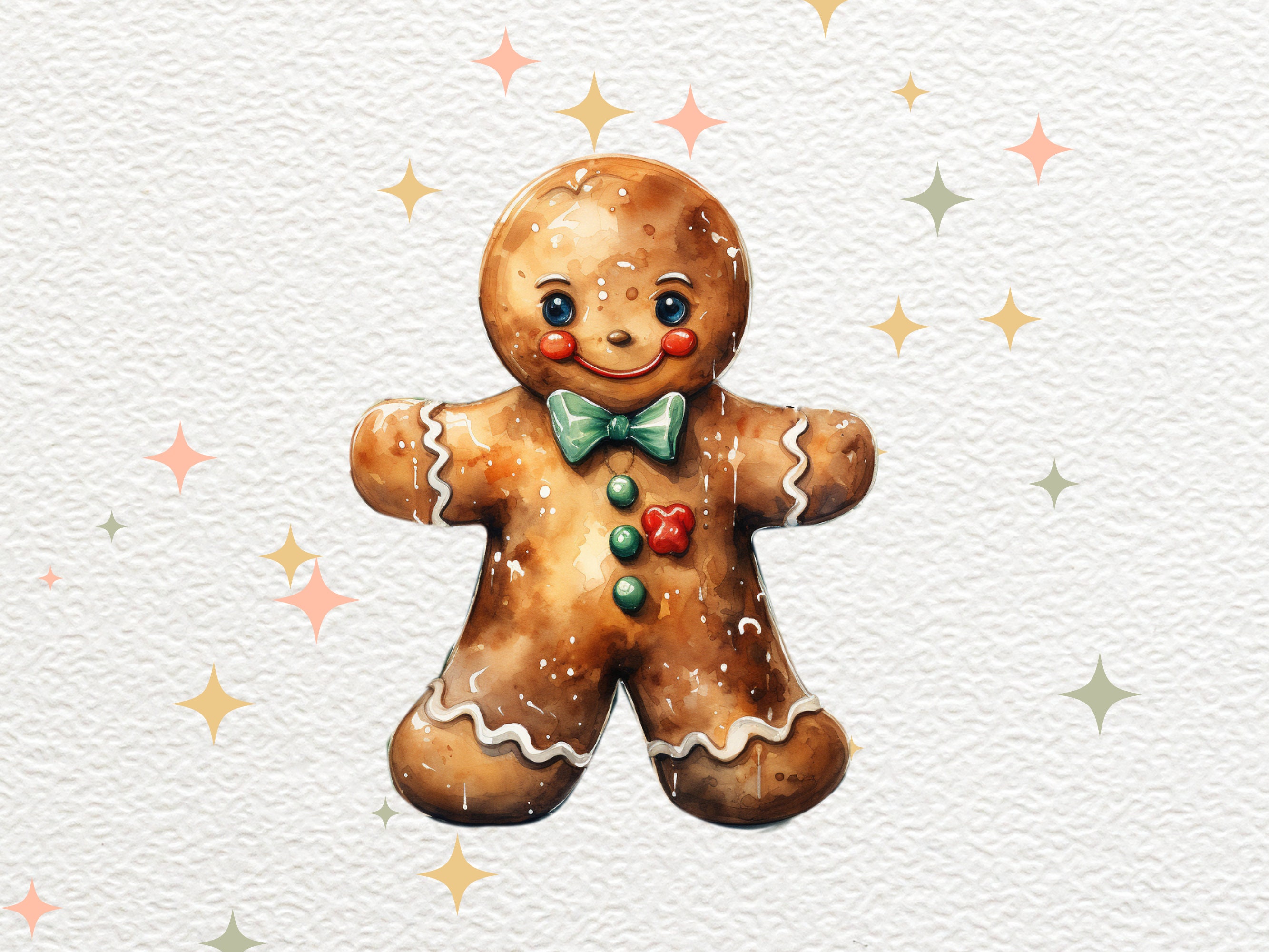 Watercolor Gingerbread Clipart, Gingerbread Clipart Collection ...