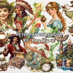 Watercolor Peter Pan Clipart | Peter Pan Digital Art | Peter Pan and ...