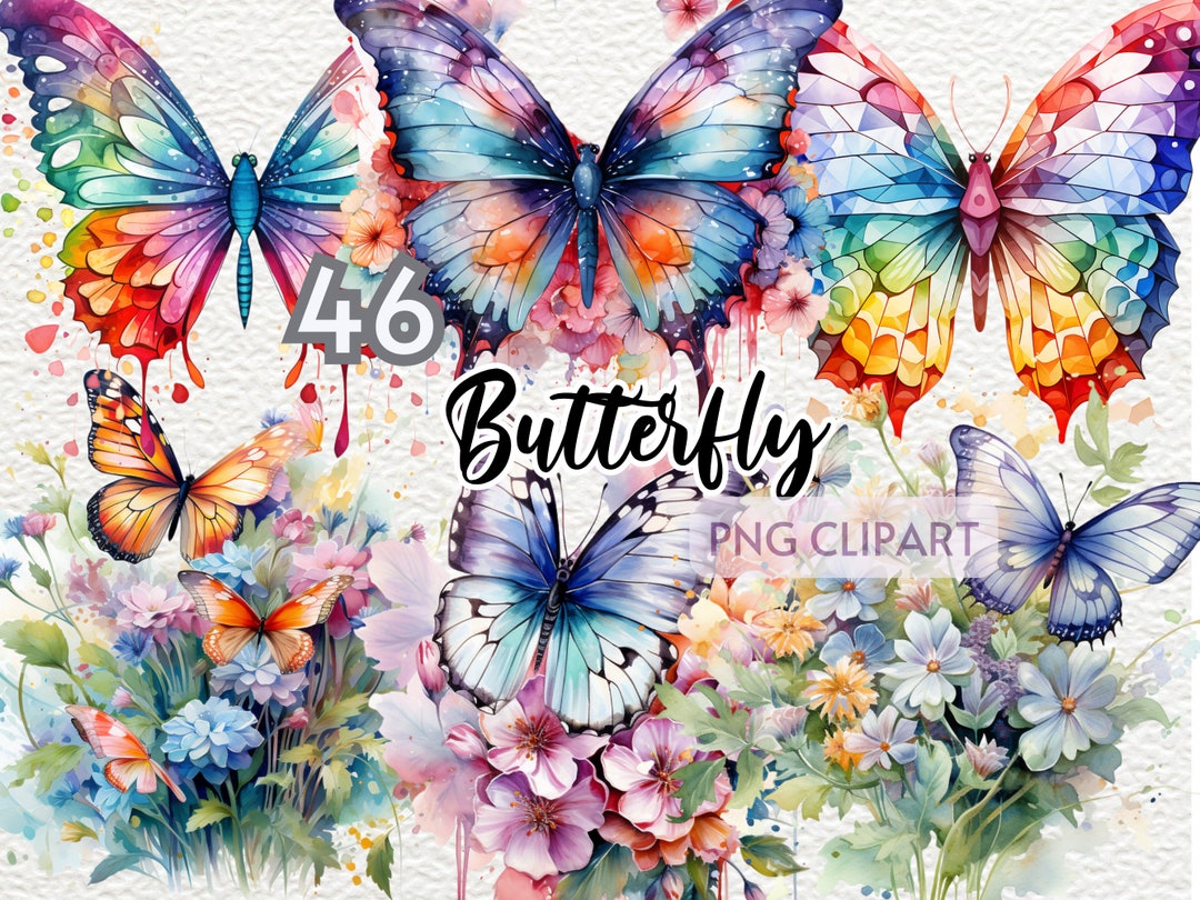 Watercolor Fantasy Butterfly Clipart, Butterfly Png Clipart,fantasy ...
