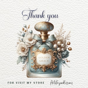 Watercolor Perfume Clipart | Paper Craft | Wedding Clipart | Beauty ...