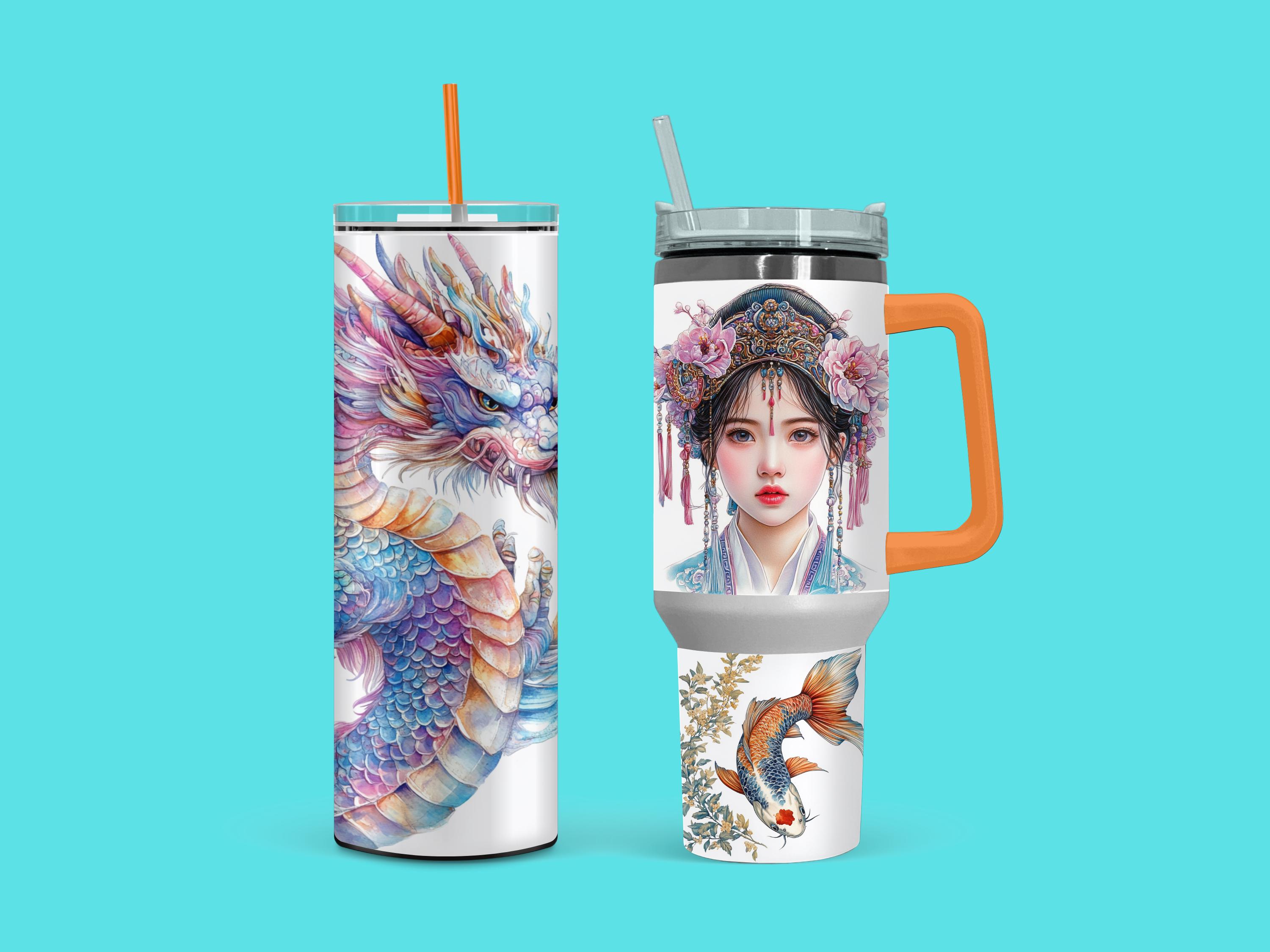 Ancient Chinese Clipart Collection, Chinese Dynasty Art Bundle, Vintage ...