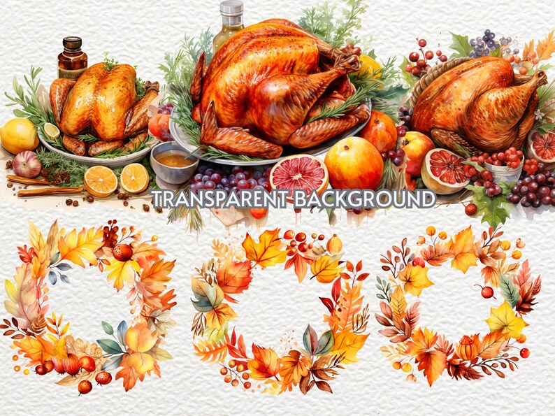 Watercolor Thanksgiving Clipart, Heartwarming Thanksgiving,thanksgiving ...