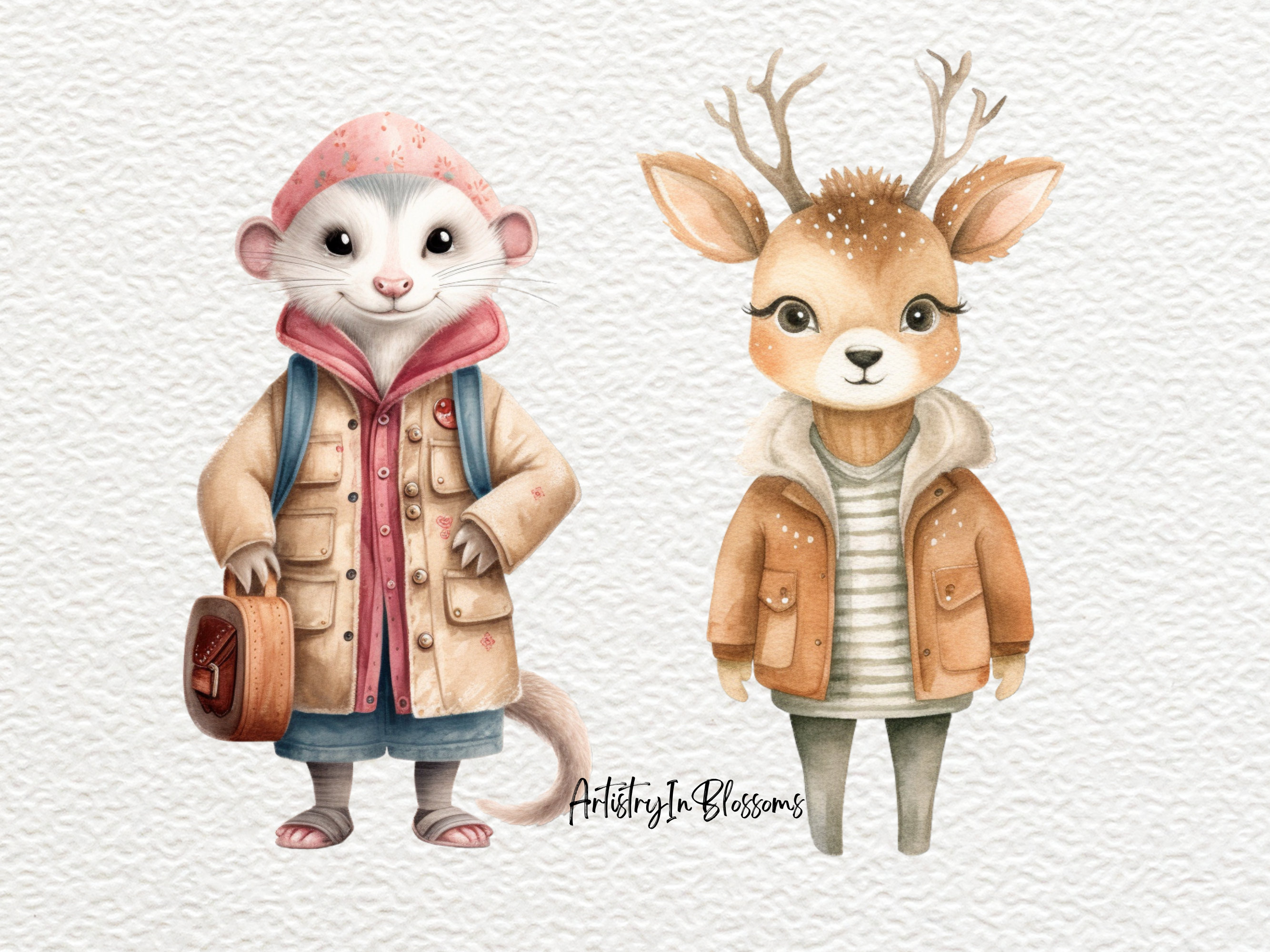 Woodland Animals Clipart Forest Animal Clip Art Nursery - Etsy