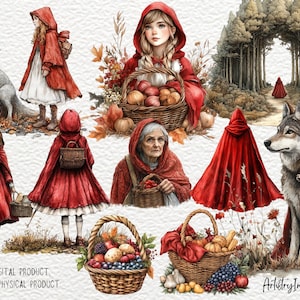Enchanting Fairy Tale Clipart Bundle Cinderella, Snow White, Sleeping ...