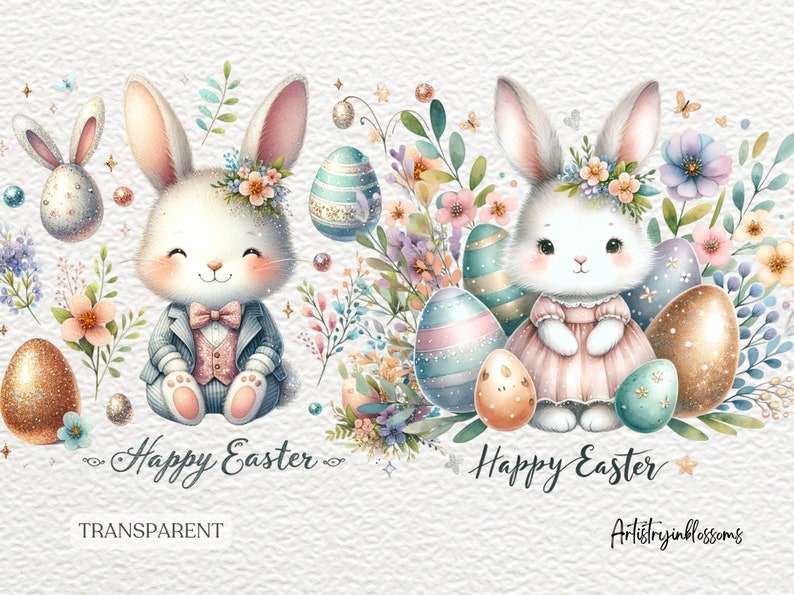 Easter Bunny Clipart Easter Chicks Clipart Easter Clip Art Easter Eggs ...